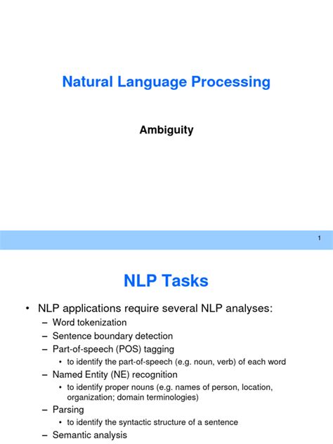 Nlp Ambiguity Pdf Semantics Morphology Linguistics