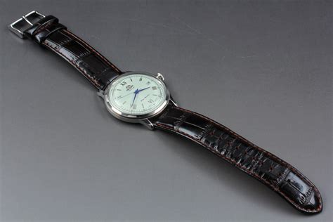 [near Mint ] Orient Bambino Ac00 C1 B Automatic Silver Mens Watch
