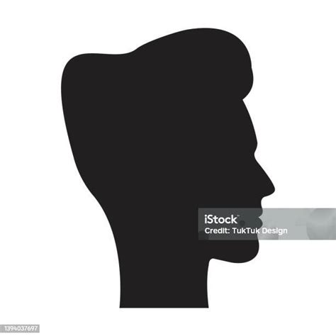 남자 실루엣 남성 얼굴 벡터 아이콘 블랙 컬러 글리프 픽토그램 검은색에 대한 스톡 벡터 아트 및 기타 이미지 검은색 남자