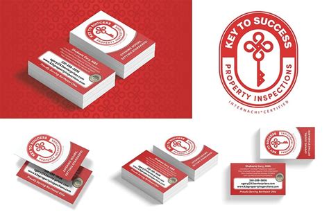 Free Design For Key To Success Property Inspections Business Card