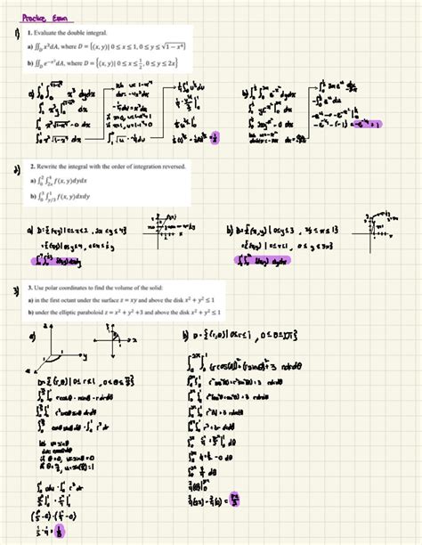 Calculus Iii Practice Problems And Solutions Studocu