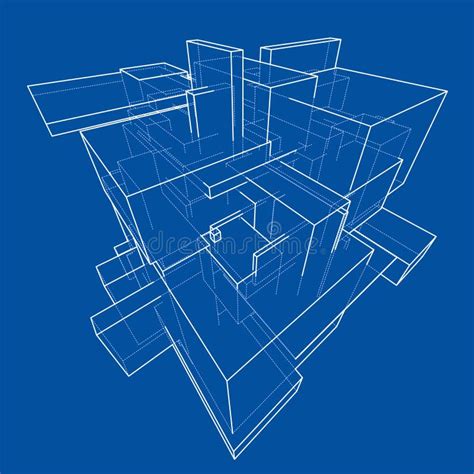 Wireframe Boxes Sketch Style Stock Vector Illustration Of Graphic Atom 138204353