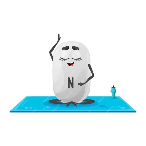 Premium Vector Cartoon Nitrogen Vitamin Character N Personage