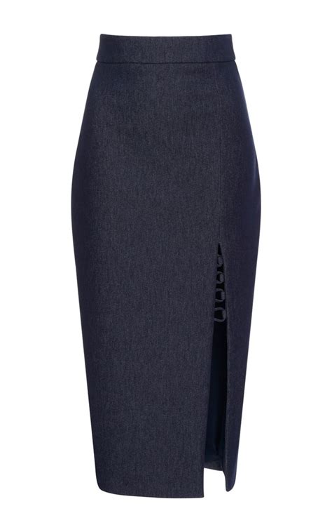 Stretch Denim Pencil Skirt Moda Operandi En Faldas Casuales Faldas