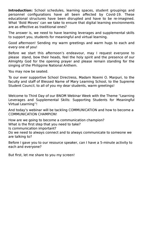 Day 3 Webinar Script That You Can Use Introduction School