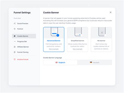 Settings Modal by Simon Lürwer for Perspective co