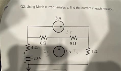 Solved Q2 Using Mesh Current Analysis Find The Current In