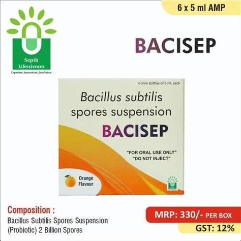 Bacisep Amp Bacillus Subtilis Spores Suspension At Rs 330per Box