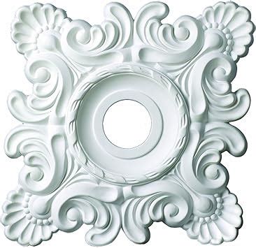 18 Inch Square Ceiling Medallion 3 58 Id White Primed Polyurethane 537 By Designers Edge