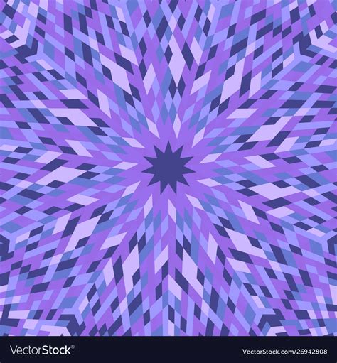Dynamic Hypnotic Abstract Colorful Radial Mosaic Vector Image