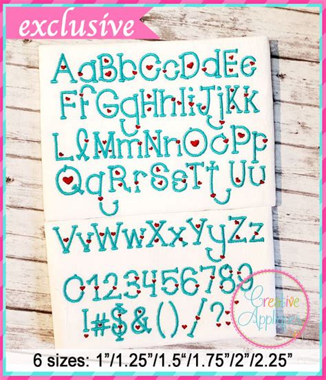 Cupid Love Font Sizes Products Swak Embroidery