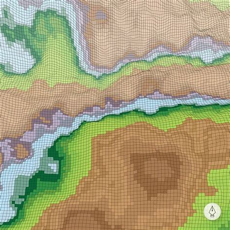 Abstract Landscape Background Mosaic Geology Mapping Geographic Vector