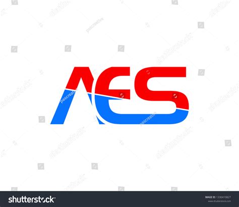 Initial Letter Aes Logo Template Design Stock Vector Royalty Free