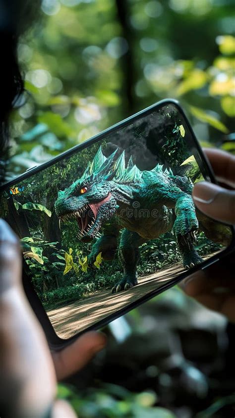 An Augmented Reality Ar Mobile Game Where The Player Interacts With Virtual Objects In A Real