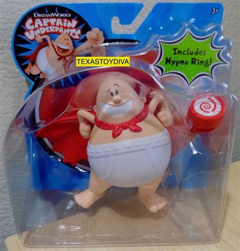 Dreamworks Captain Underpants Movie Figure And Hypno Ring Tightie Whities