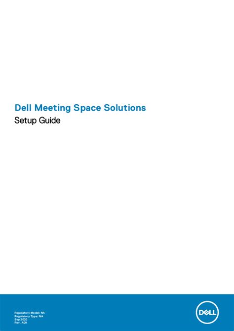 Dell Meeting Space Solutions Setup Guide For Optiplex 7080 Desktops