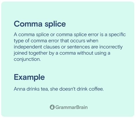Understanding A Comma Splice Examples And How To Fix Them Grammarbrain