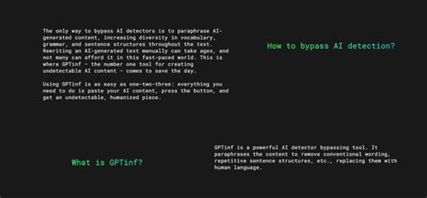 GPTinf - Advanced AI Detector Bypassing Tool - (Free Trial)