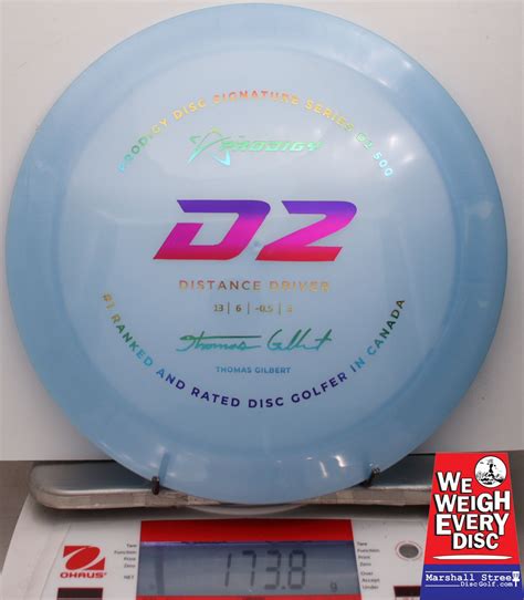 Prodigy D2 500 Thomas Gilbert 2022 • Marshall Street Disc Golf