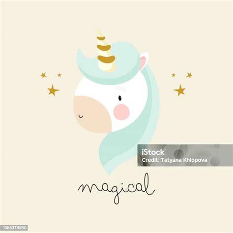 매직 유니콘 아이들의 물건 카드 포스터 배너 책 팩인쇄 옷 직물 벽지 섬유 또는 요리에 인쇄 벡터 그림입니다 0명에 대한 스톡 벡터 아트 및 기타 이미지 Istock