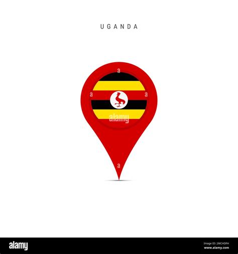 Teardrop Map Marker With Flag Of Uganda Ugandan Flag Inserted In The Location Map Pin Flat