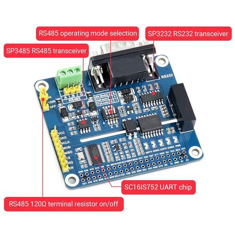 Isolated Rs485 Rs232 Hat For Raspberry Pi The Pi Hut