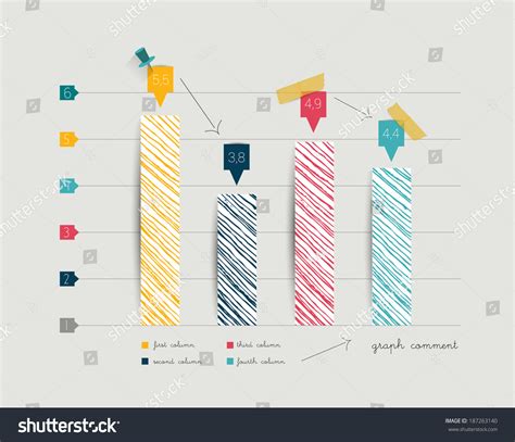 Hand Drawn Flat Column Graph Trend Stock Vector Royalty Free 187263140 Shutterstock