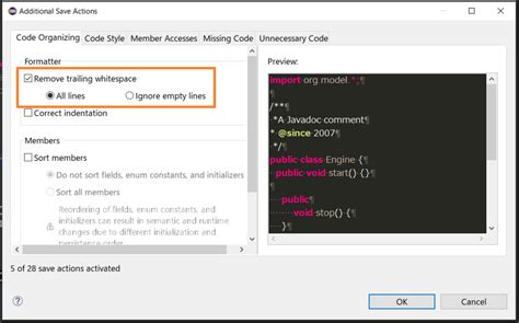 Eclipse行末尾の空白削除 Web開発など