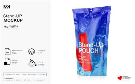 스탠드업 파우치 목업 프리미엄 Psd 파일