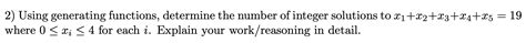 Solved Using Generating Functions Determine The Number Chegg
