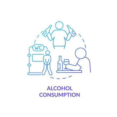 Alcohol Consumption Blue Gradient Concept Icon Infographic Illustration