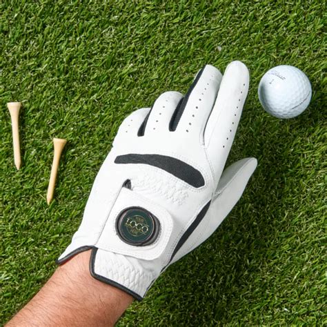 Modern Custom Company Business Logo Green Branded Golf Glove Zazzle