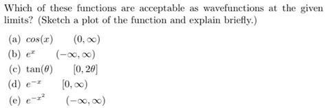 Solved Which Of These Functions Are Acceptable As Chegg