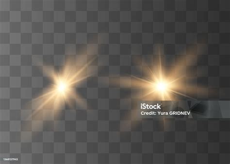 광선 고립 된 흰색 투명 빛 효과 세트 렌즈 플레어 폭발 반짝이 라인 태양 플래시 불꽃과 별 추상 특수 효과 요소 디자인 번개가 치는 광선 가득 찬에 대한 스톡 벡터 아트