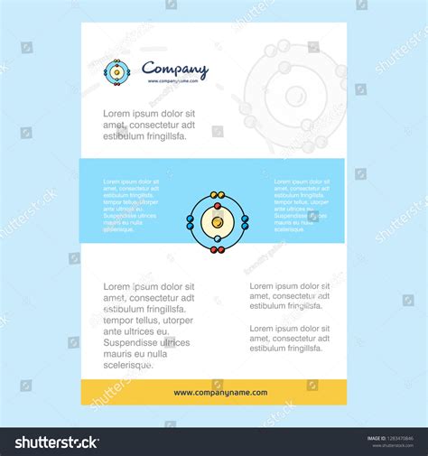 Template Layout Atoms Comany Profile Annual Vector De Stock Libre De