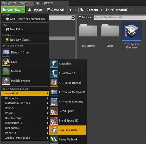 Sequencer Overview Unreal Engine 426 Documentation