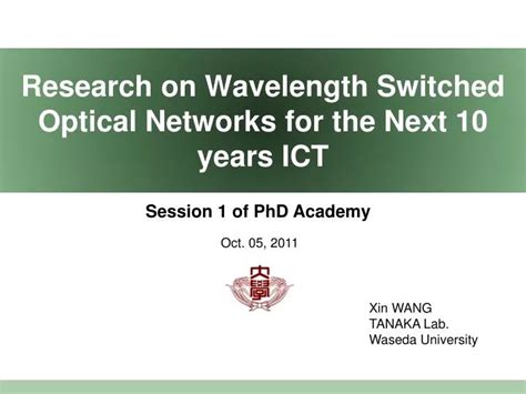 Ppt Research On Wavelength Switched Optical Networks For The Next 10
