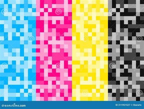 Abstract Cmyk Colors Pixel Pattern Backdrop Design Stock Vector Illustration Of Banner