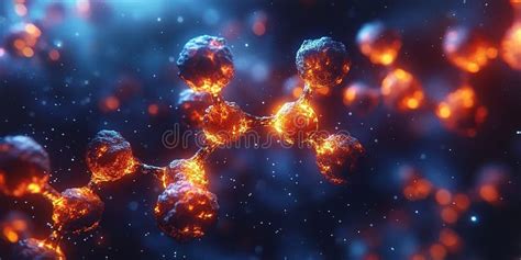 Molecular Structures Glowing In Vibrant Colors Depict Dynamic