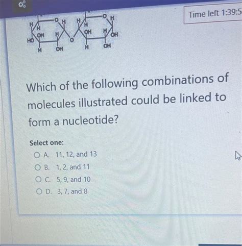 Solved Which Of The Following Combinations Of Molecules