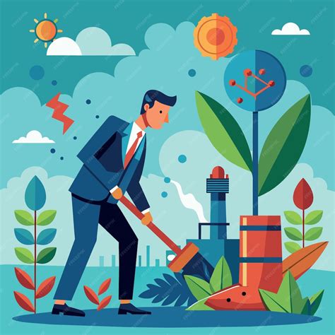 Premium Vector Reduce Carbon Footprint Decrease Emission And