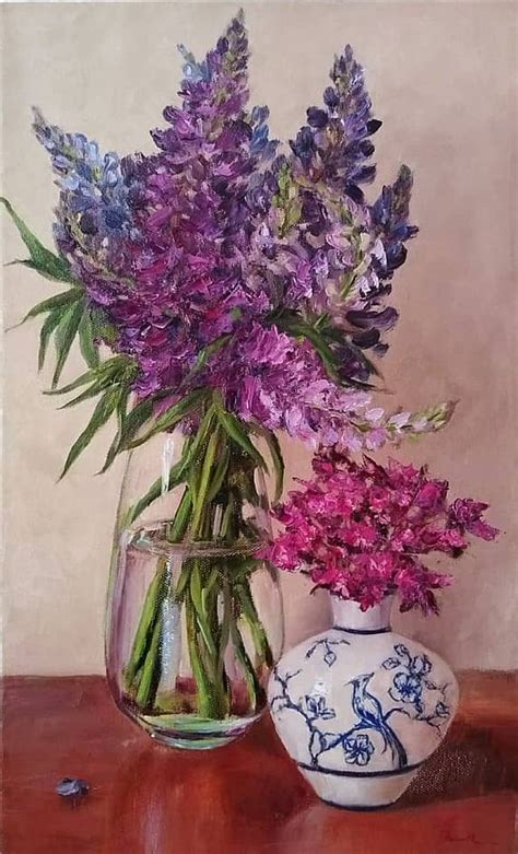 Картина «Люпины Холст на подрамнике Масло 2023 г