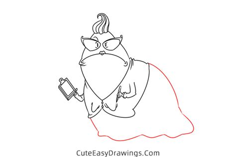 How To Draw Roz From Monsters Inc Step By Step Cute Easy Drawings