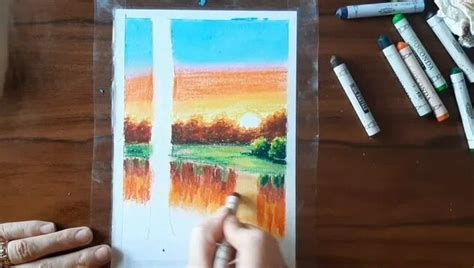 Рисуем пейзаж масляной пастелью Смотреть онлайн в поиске Яндекса по Видео