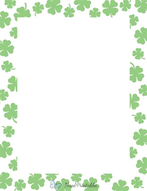 Four Leaf Clover Clip Art Border