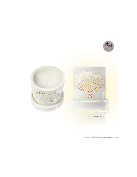 Oval Electric Aroma Burner Oval Shape With Tree Pattern Design With