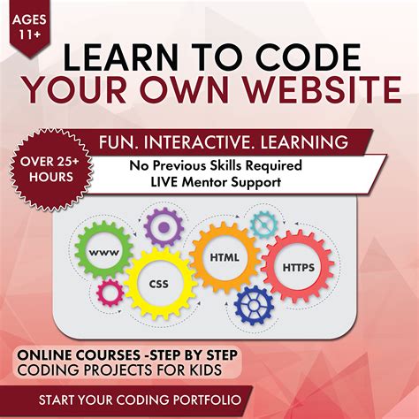 learn to code your own website in html css course age 11