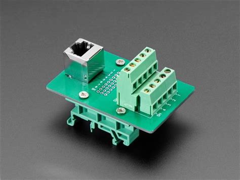 Din Rail Rj 45 To Terminal Block Adapter Vertical Jack 3798