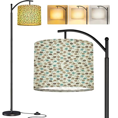 Arc Floor Lamp Seamless Floral Pattern Flowers Texture Daisy Tall