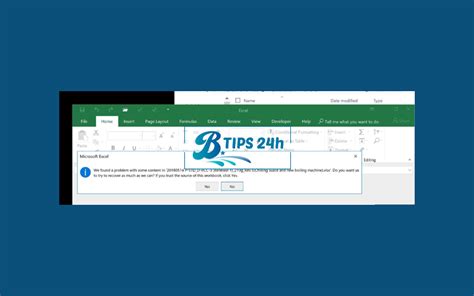 Cách sửa lỗi filename xlsx trên Excel